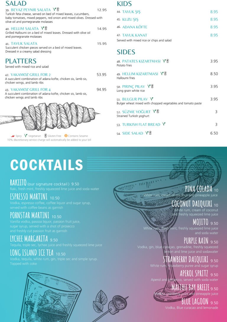 Menu – Yakamoz Meze Bar